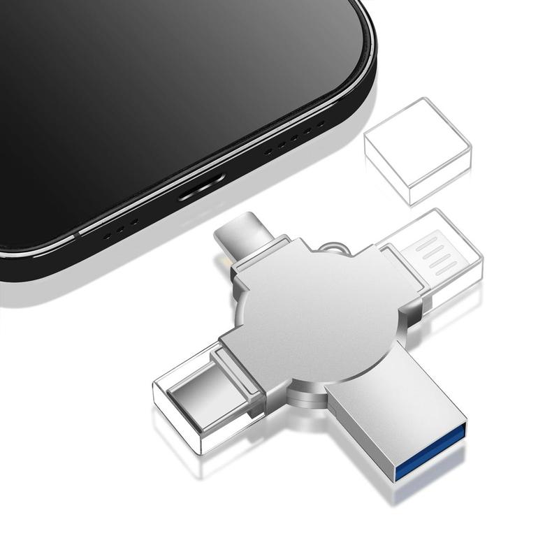 4 in 1 USB Flash Drive (1 Count), USB 3.0/Type-C/Micro USB Flash Drive ...