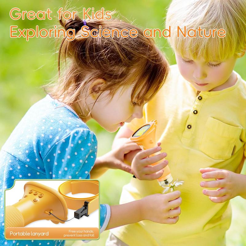 Kids Microscope, INSKAM 2 Inch IPS Screen 1000X Handheld Digital ...