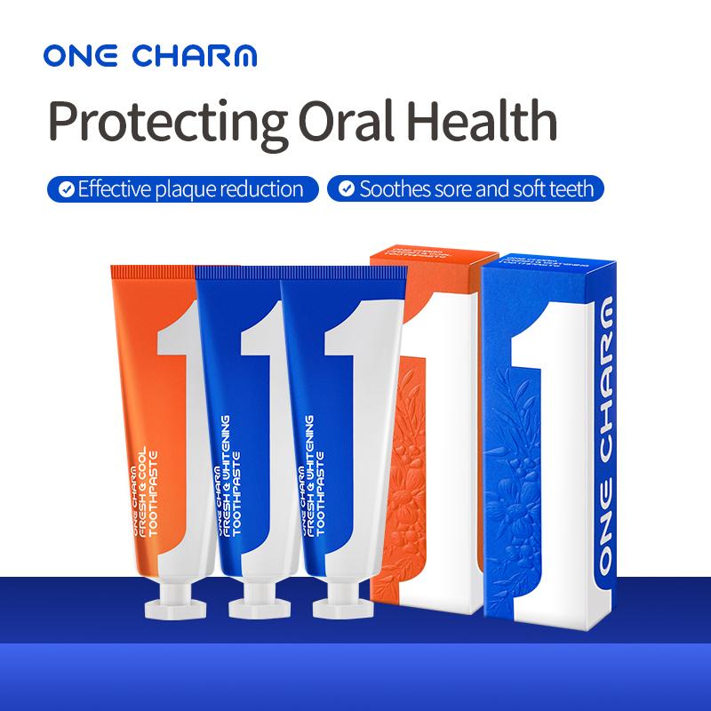 ONE CHARM 3PCS Herbal Toothpaste - Deep Clean, Fresh Breath, Remove ...