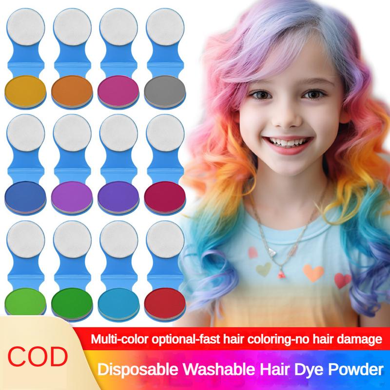 查看[2Pcs Hair Chalk Hair Powder Temporary Color Shimmer Hair Chalk ...
