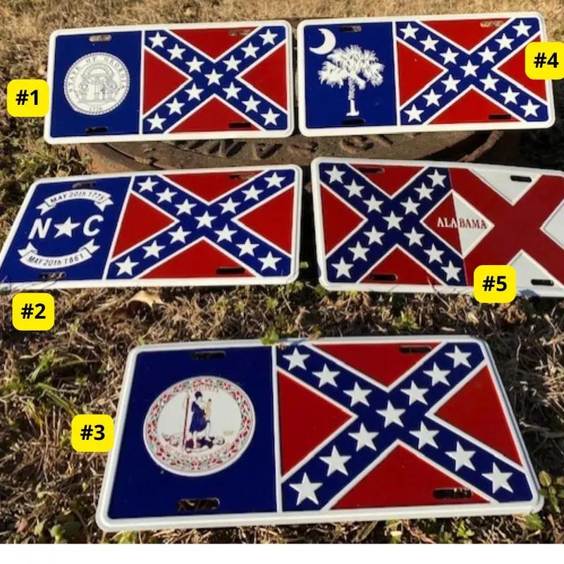 5 Style Confederate Flag License Plate – Southern TikTok爆款商品分析 - GMV/销量 ...