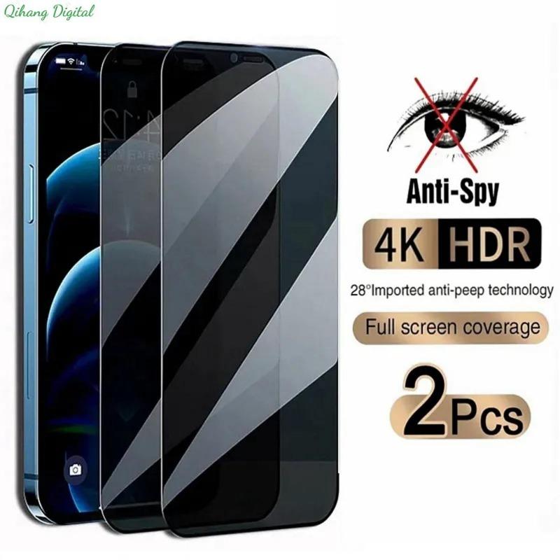 2Pcs Full coverage Anti-Spy Privacy Tempered Glass for Infinix Smart 10 9 8 7 HOT 40i 40 30 30i ...