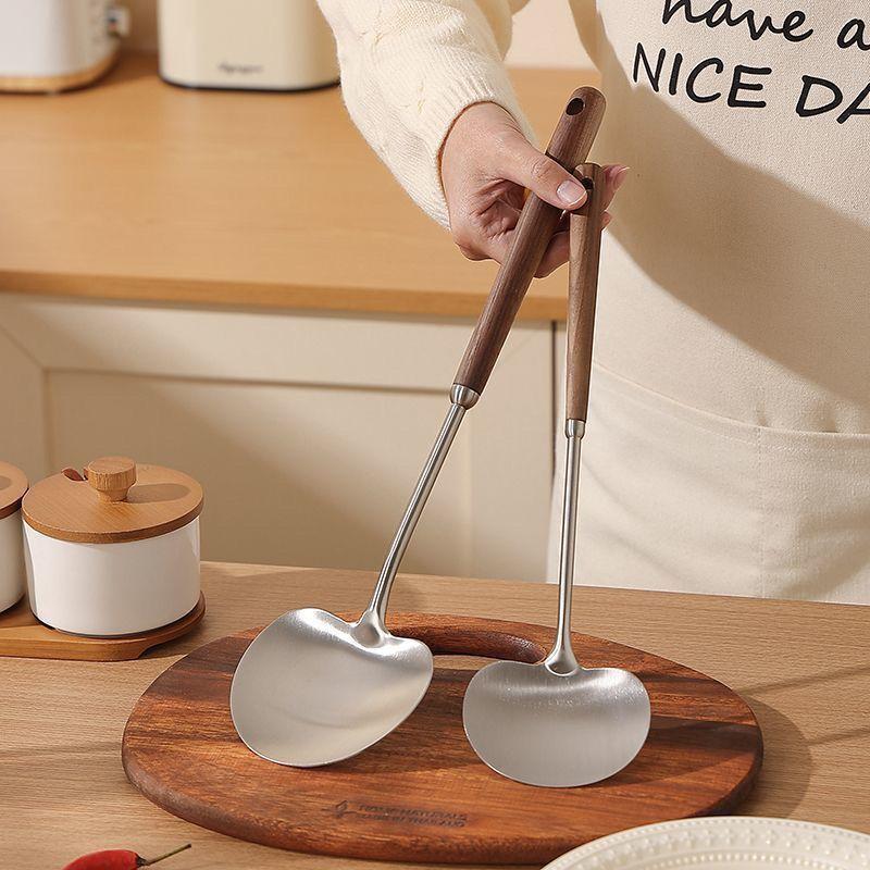 Penyodok Cendawan, Spatula Kecil Keluli Tahan Karat, Pemusing Kuali Isi ...