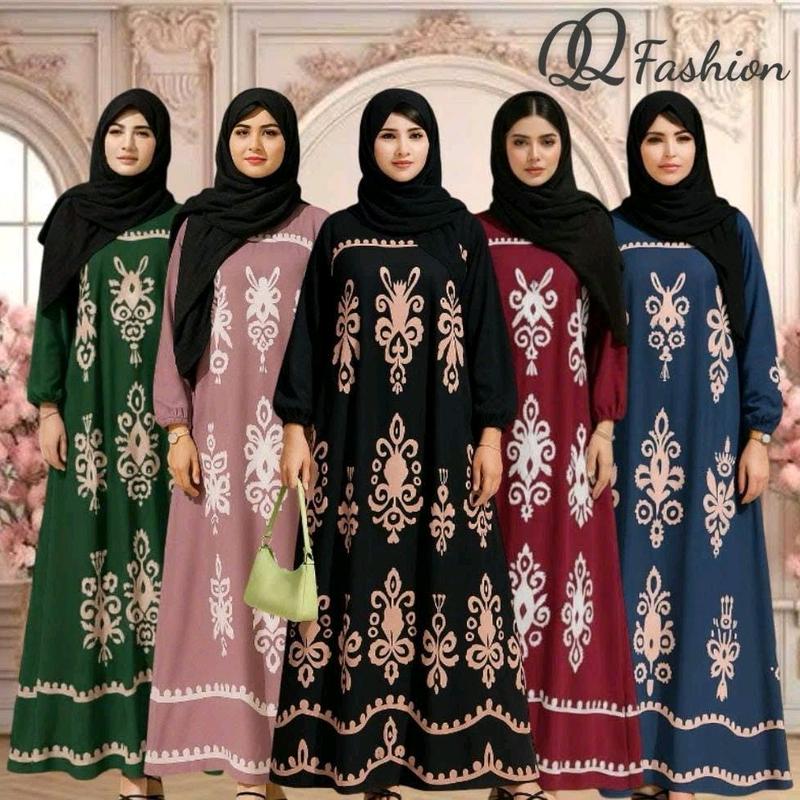 查看[DRESS MUSLIMAH "QARA" CORAK BATIK . MATERIAL : LYCRA MIX POLYESTER ...