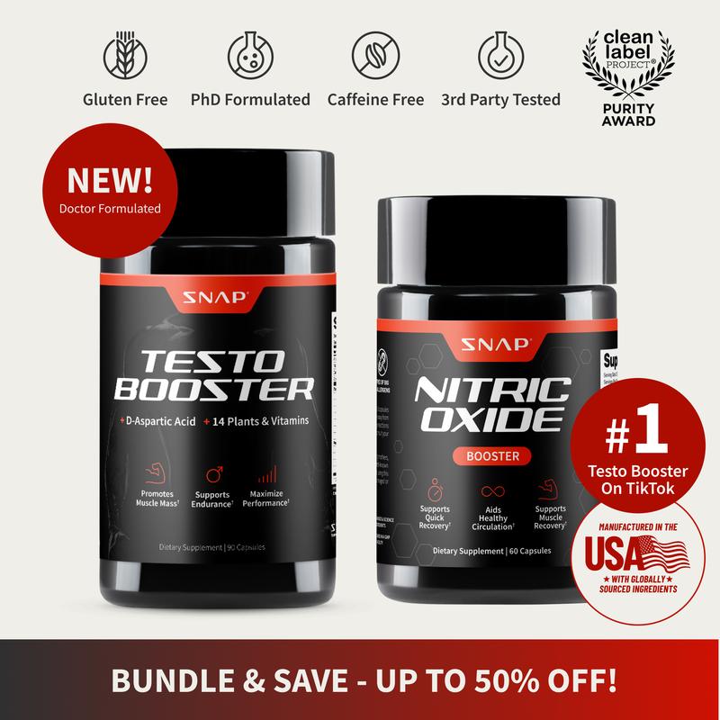 查看[SNAP - Testo Booster + Nitric Oxide Bundle - Supports Men's ...