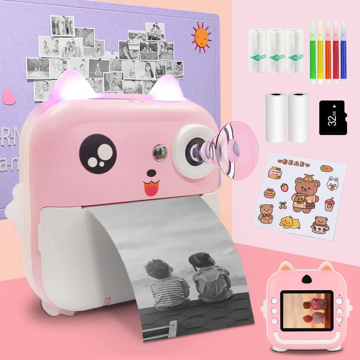 Instant Print Camera Set Including Memory Card, Pr TikTok爆款商品分析 - GMV ...