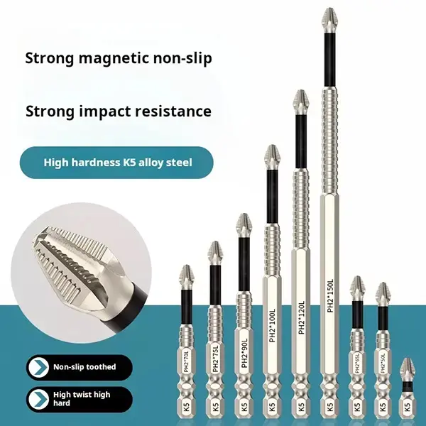 K5 Impact-Resistant and Non-Slip Bit,Impact Driver Bit Set,Titanium ...