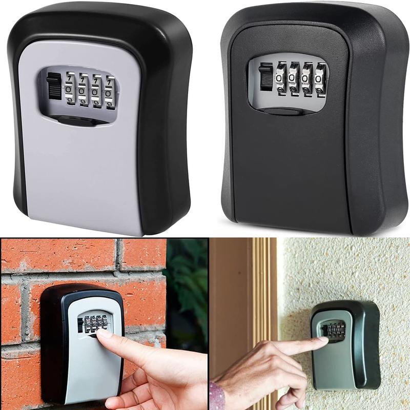 Key Safe Wall Mounted 4 Digits Combination Key Safe Outdoor Key Lock ...