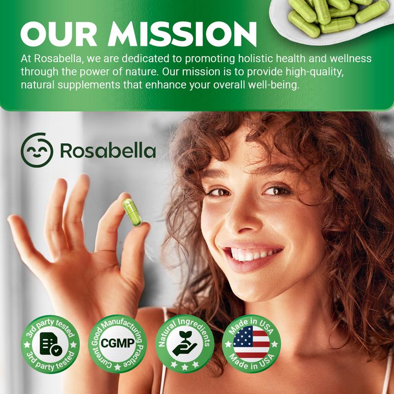 3 Pack of Rosabella Moringa Capsules (800mg) for Immune Support, Gut ...