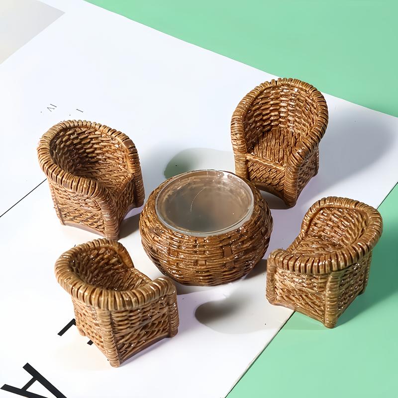 Set Perabot Tenunan Buluh Miniatur, 5pcs, Meja dan TikTok爆款商品分析 - GMV ...