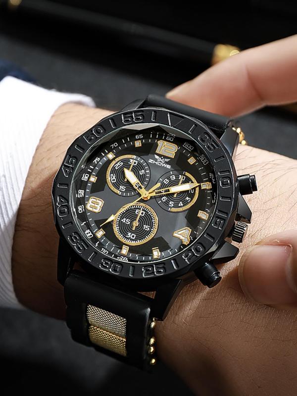 Men's Sporty Minimalist Quartz Analog Watch, Fashion Watch with ...