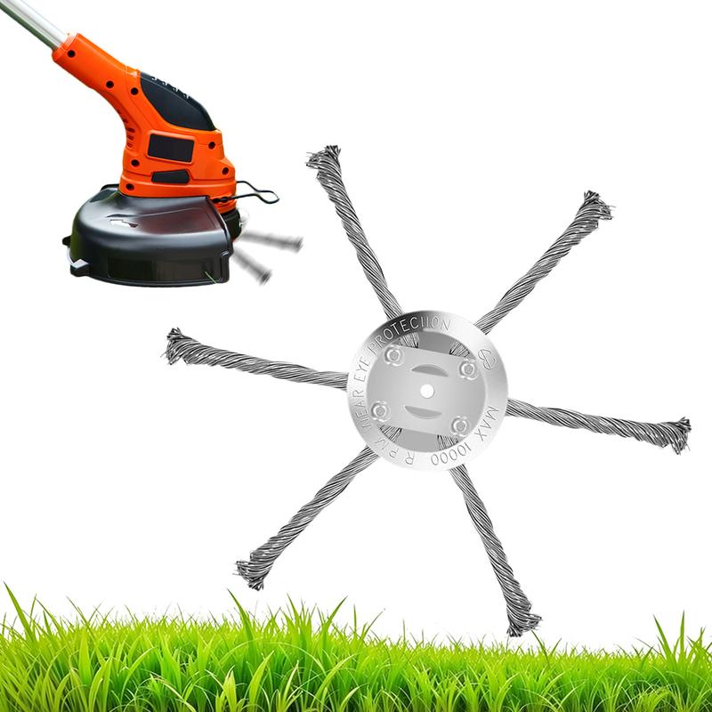 Steel Wire Wheel Trimmer Head – Lightweight Lawn Mower Attachment for ...