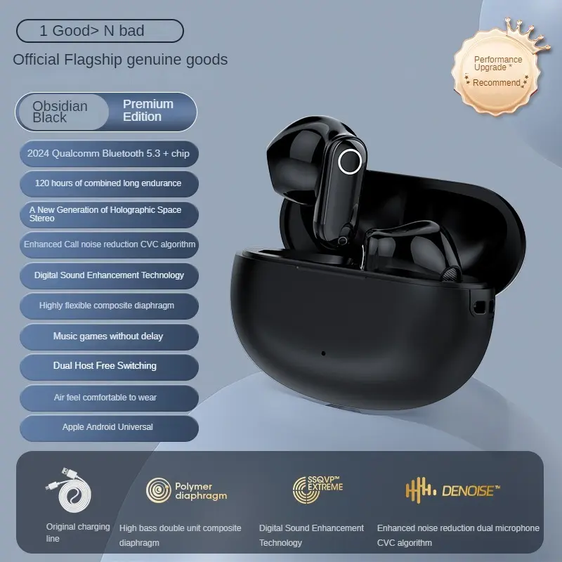 Fon Telinga Bluetooth Tanpa Wayar, Ne-105 TWS, Saiz Mini, Alat Dengar ...