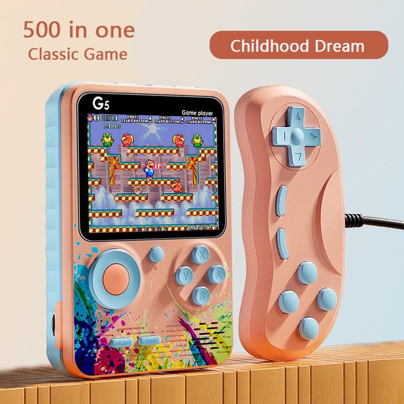 Hot selling G5 handheld game console 500 in 1 nostalgic retro color ...