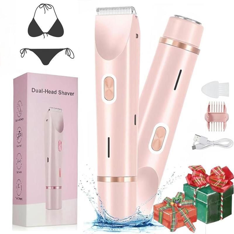 2 in 1 Electric Hair Trimmer, 1 Set Waterproof Hair Remover with ...