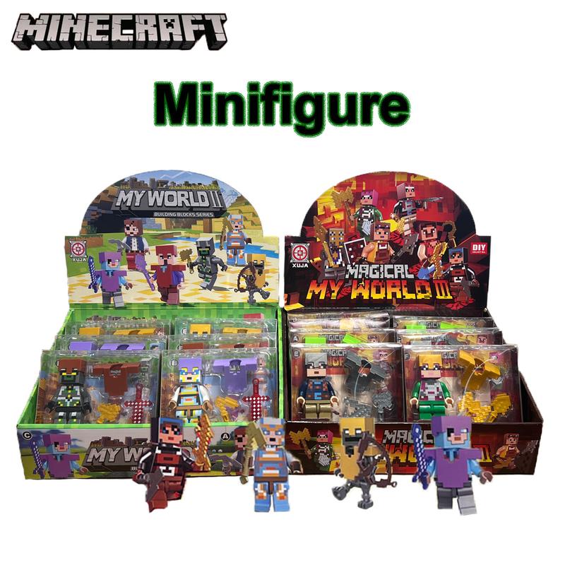 Tokoh Watak Minecraft, Pek Kombo Lego Minecraft, Tokoh Watak DIY, 2 ...