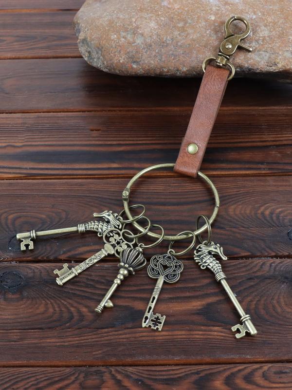 查看[Harry Potter Gringotts Key Set, Retro PU Leather Keychain, Halloween ...