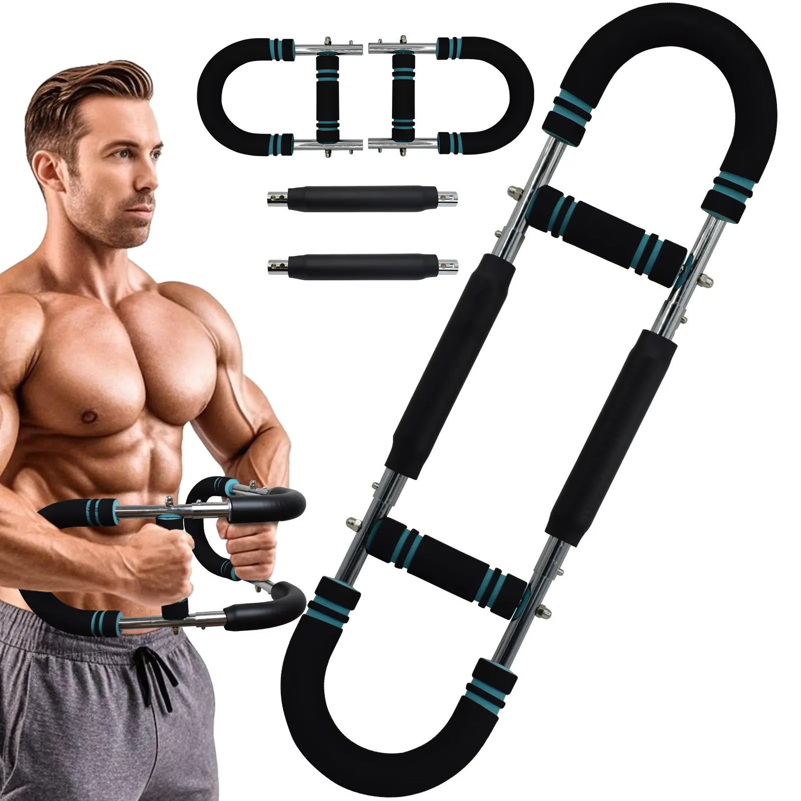 Pro Twister Arm Trainer(80-120LBS)｜Men's Muscle Power Workout,Anti-Slip ...