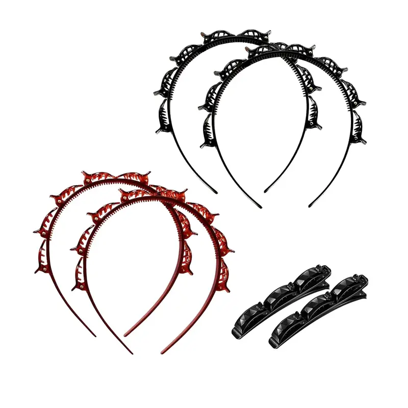 查看[6 count Double Bangs Hairstyle Hairpin with clips Woven Large Real ...