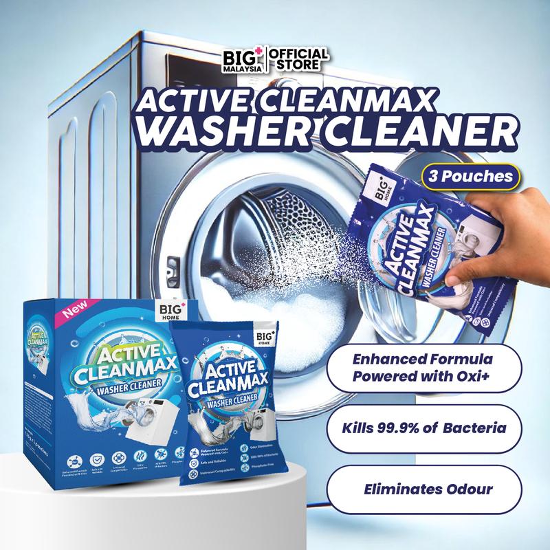 BIG+ Active CleanMax Washer Cleaner (3 x 125g) Washing Machine Cleaner ...