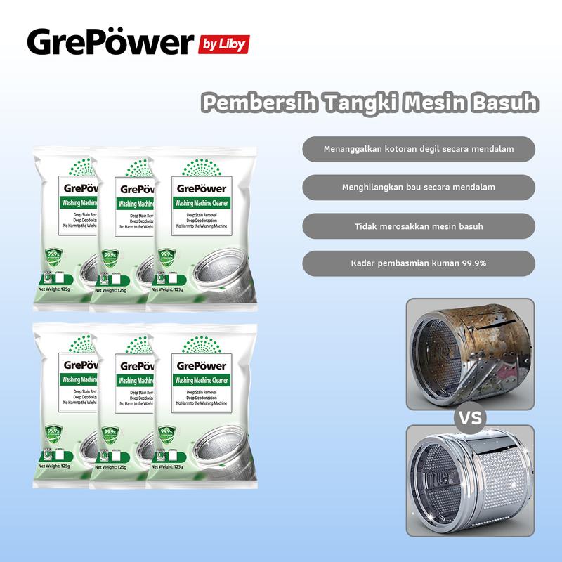 Pembersih Mesin Basuh Grepower by liby (125g×3beg) TikTok爆款商品分析 - GMV ...
