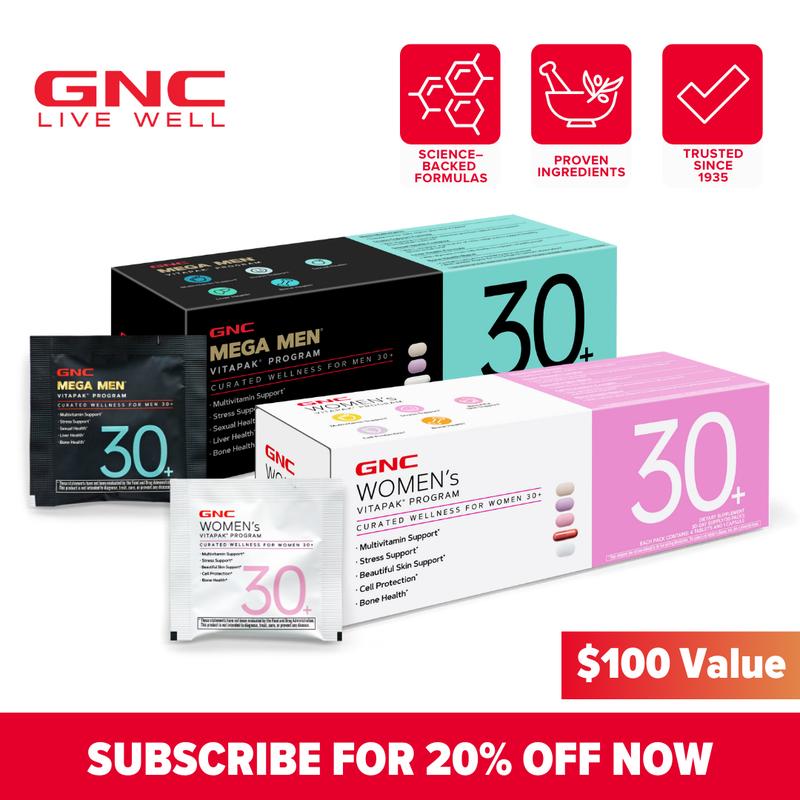 查看[2 Boxes of GNC 30+ Vitapak, Curated Supplements for Women/Men 30+, 5 ...