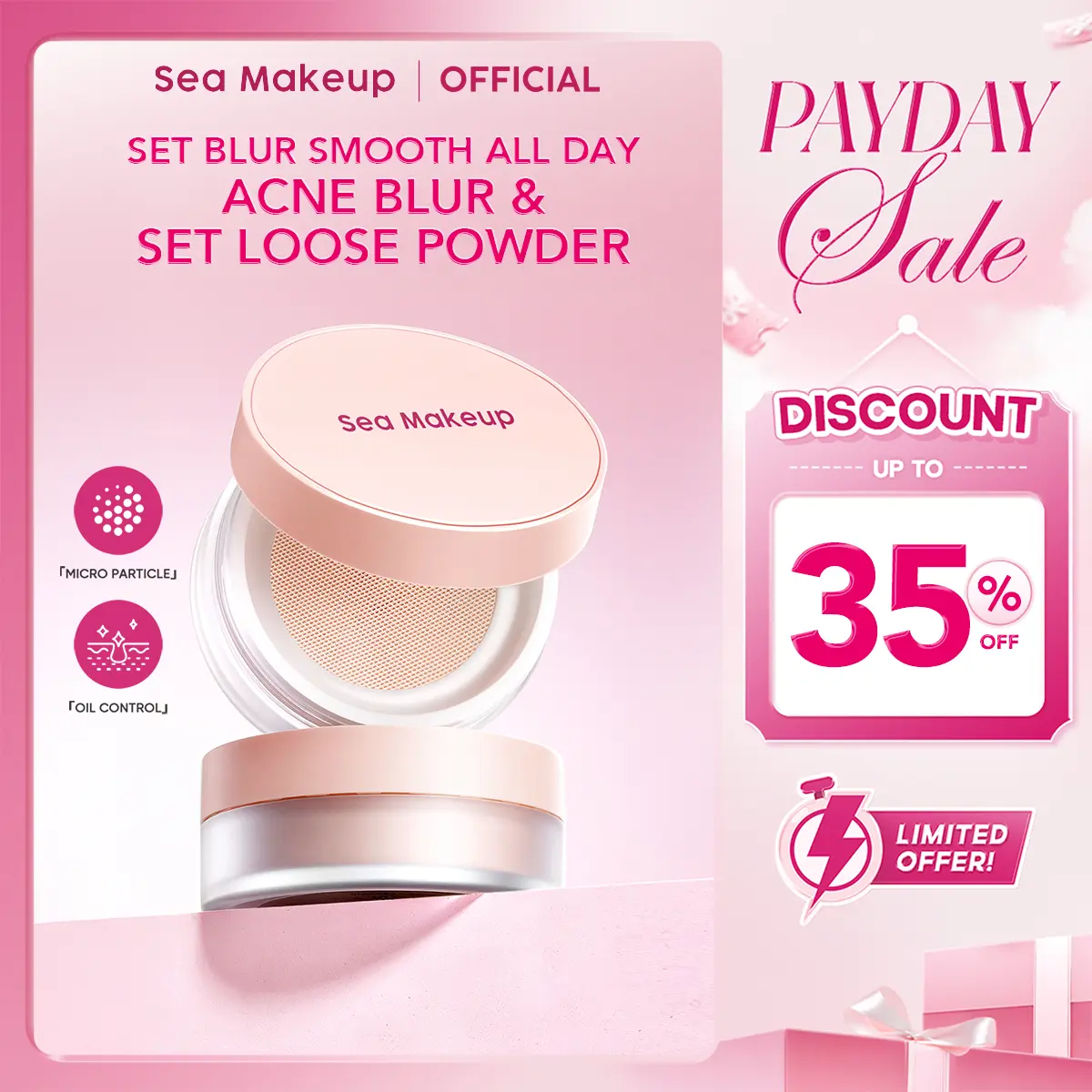 Sea Makeup Acne Blur and Set Loose Powder - Transl TikTok爆款商品分析 - GMV ...