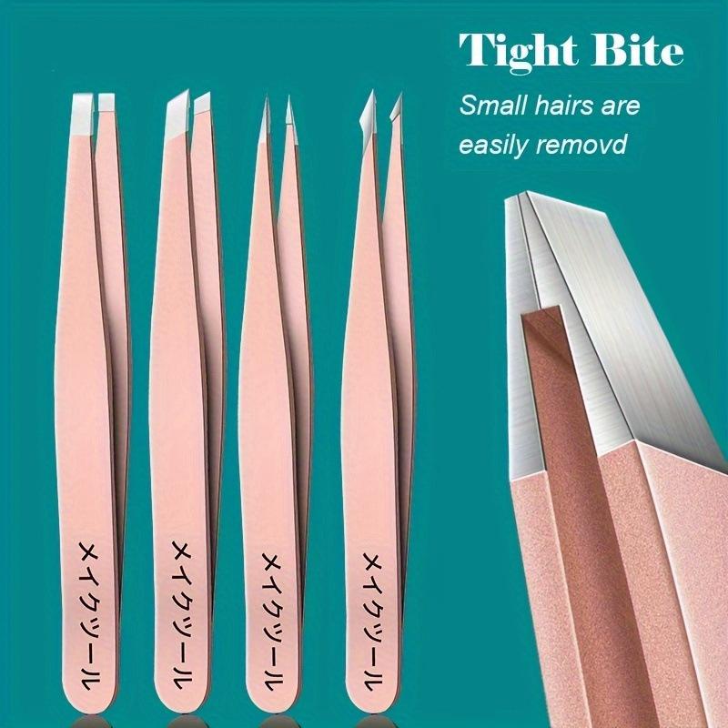 查看[Stainless Steel Eyebrow Tweezers Set, Precision Facial Hair Removal ...