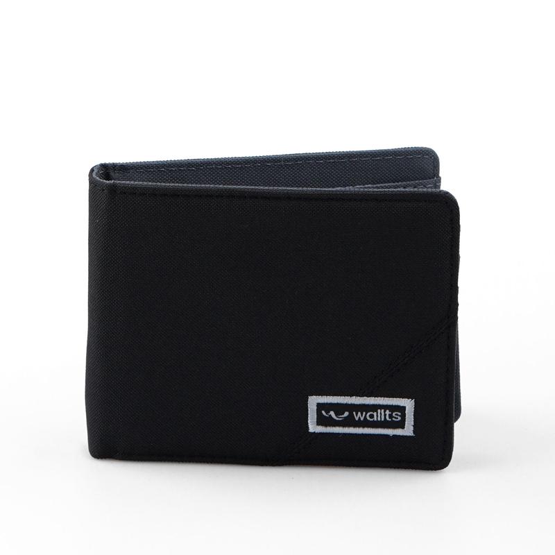 查看[Wallts Keio Black Charcoal - Dompet Lipat kanvas uang Dan kartu Pria ...