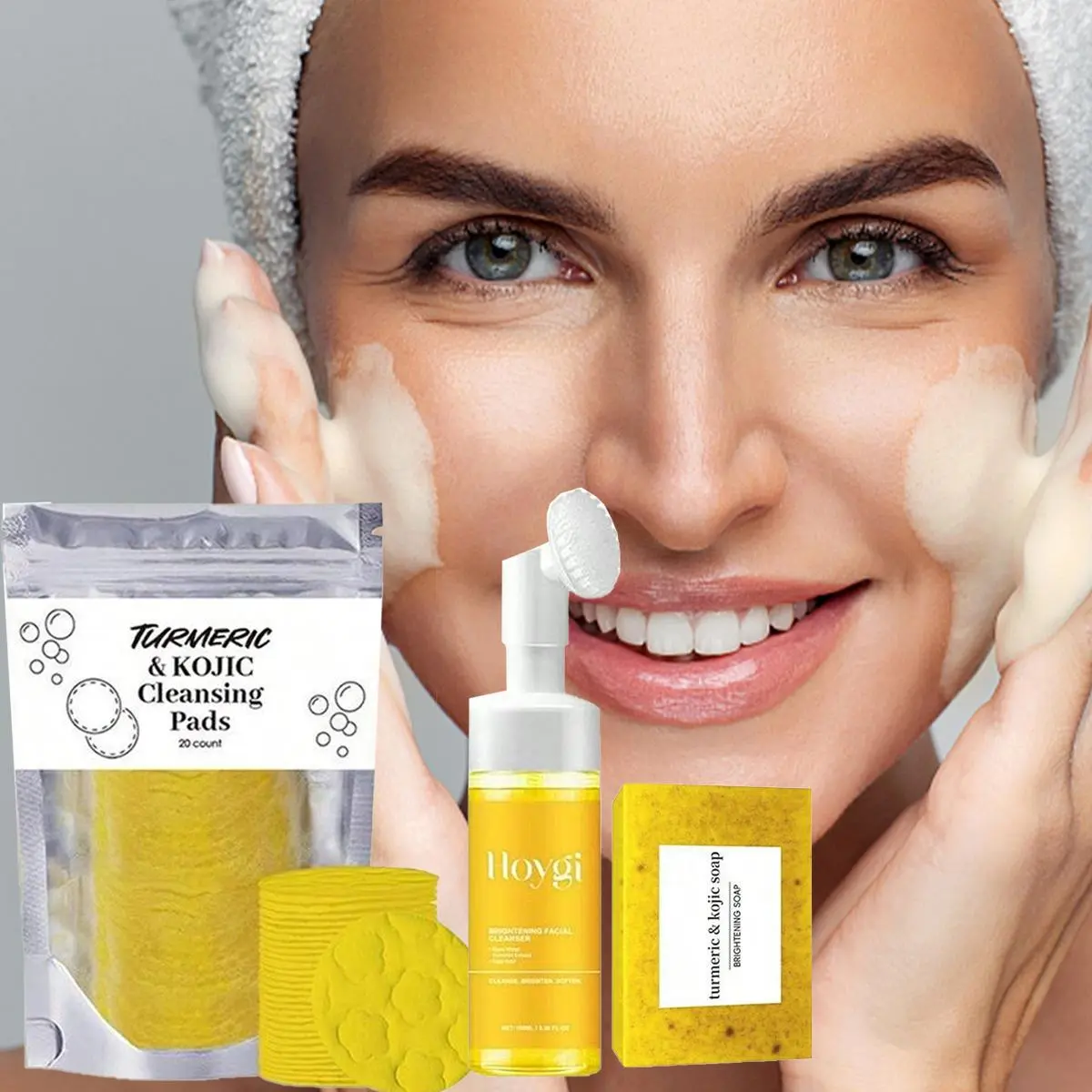 查看[Turmeric Cleansing Pad & Cleanser & Facial Soap, Turmeric Face Wash ...