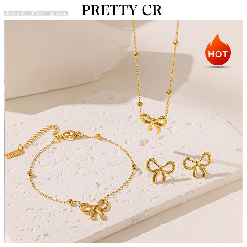 Set Kalung, Gelang dan Anting-Anting, Rekaan Ikatan bentuk rama-rama ...