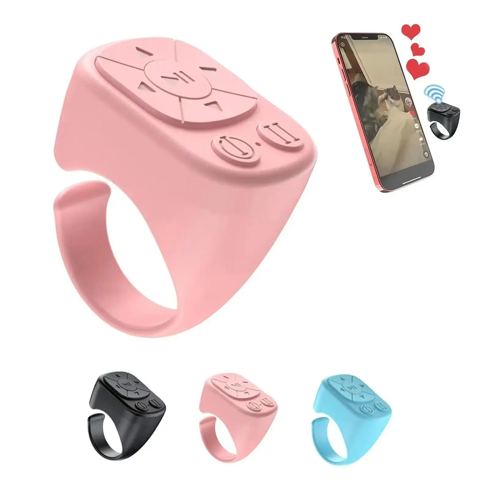 Multi-functional Ring Remote Control, USB Rechargeable Bluetooth ...
