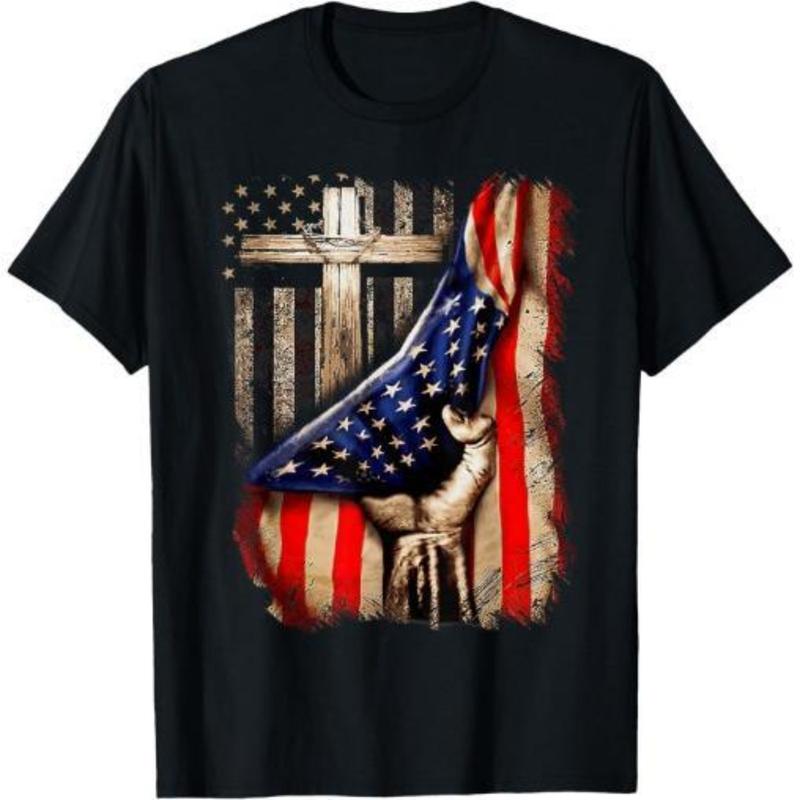 Vintage Mens Faith Over Fear Christian Cross Ameri TikTok爆款商品分析 - GMV ...