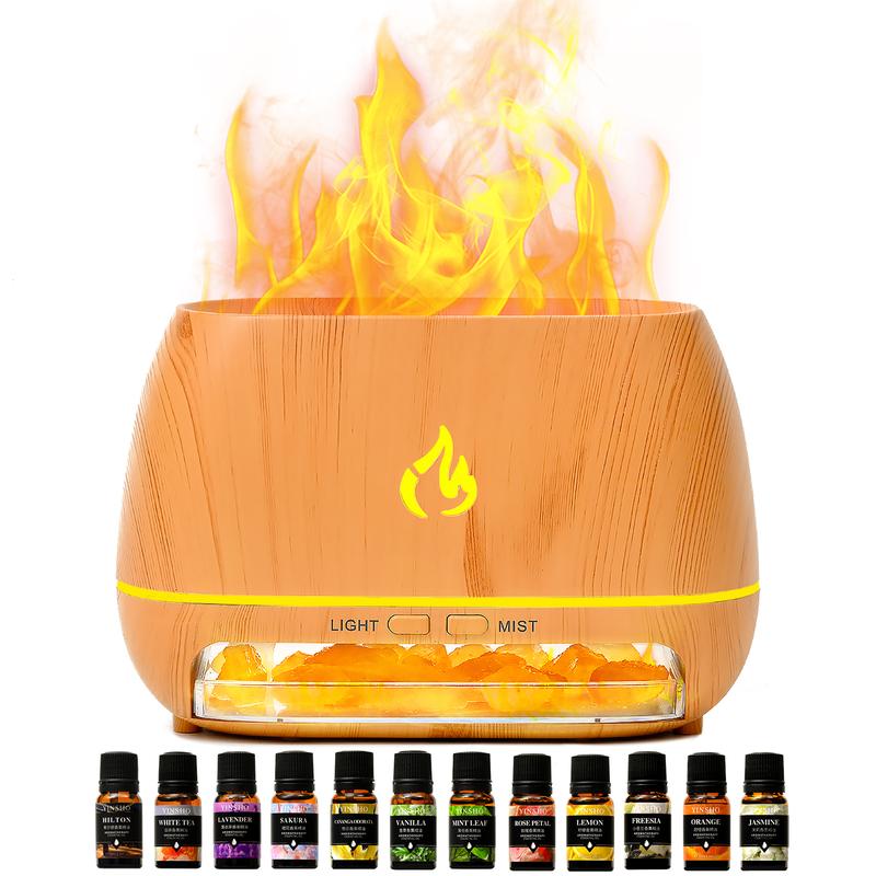 Ultrasonic Essential Oil Diffuser Set with 12 Best Aromatherapy Oils, Gift Box & Bag, Himalayan ...