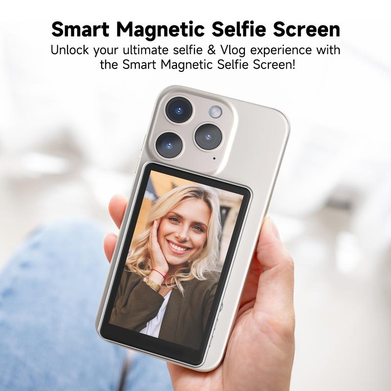 [dealsforyoudays]Wireless Magnetic Phone Screen for Crystal-Clear Selfies, Perfect for iPhone ...