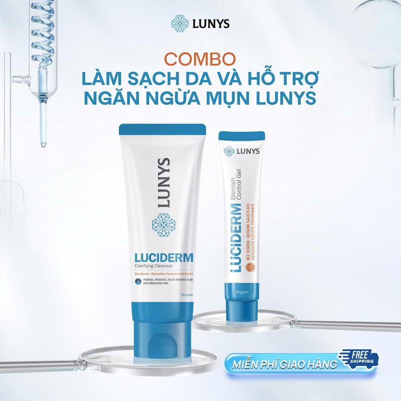 查看[Lunys Combo Gel Chấm Mụn Luciderm Control Gel 20g & Sữa Rửa Mặt ...