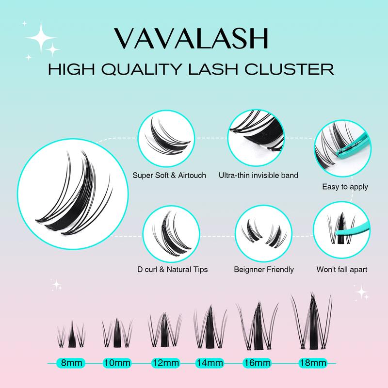 VAVA BEAUTY Wide Ultra-thin Invisible Lash Band, Ivy Daily Natural ...