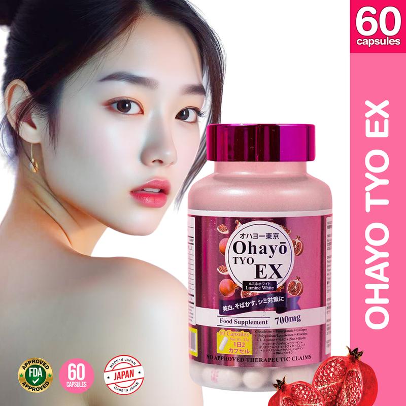 OHAYO TYO Tokyo EX Lumine White ( 410mg Gluta total 700mg per capsule ) 100% MADE IN JAPAN ...