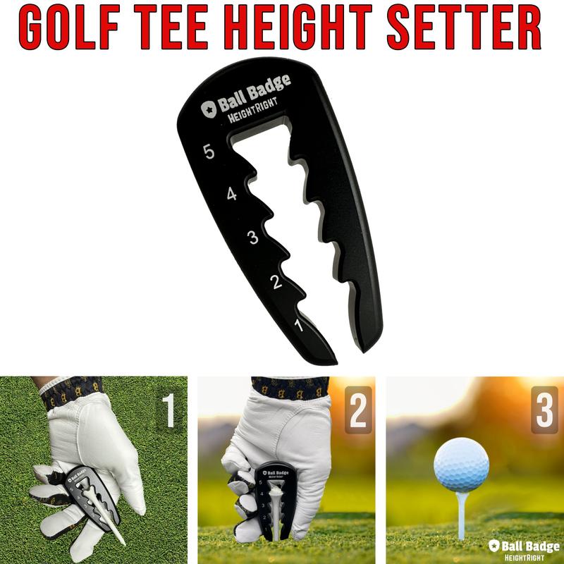 Ball Badge HeightRight Adjustable Golf Tee Height Tool – Precision Tee ...