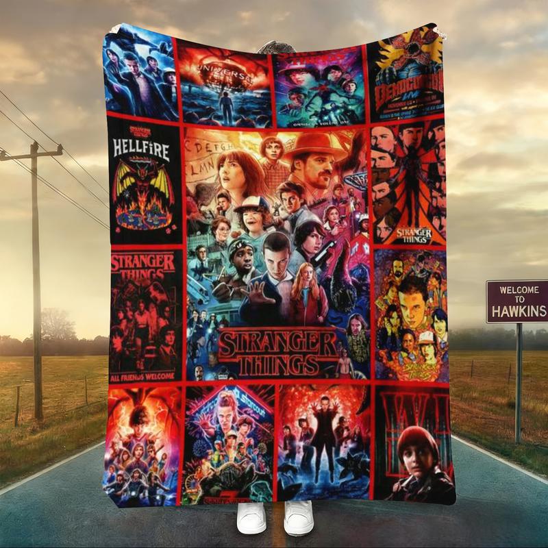 Stranger Things Theme Throw Blanket, Bold Poster-S TikTok爆款商品分析 - GMV ...
