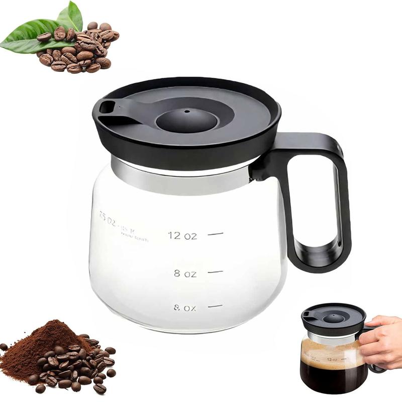 查看[16 Oz Glass Coffee Mug in Coffee Pot Shape 4” Tall – Compact Carafe ...