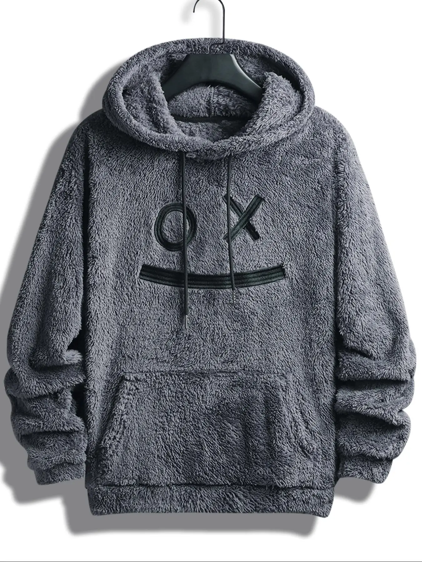 查看[Men's Embroidered Hooded Sweatshirt with Fleece Lining, Casual Long ...