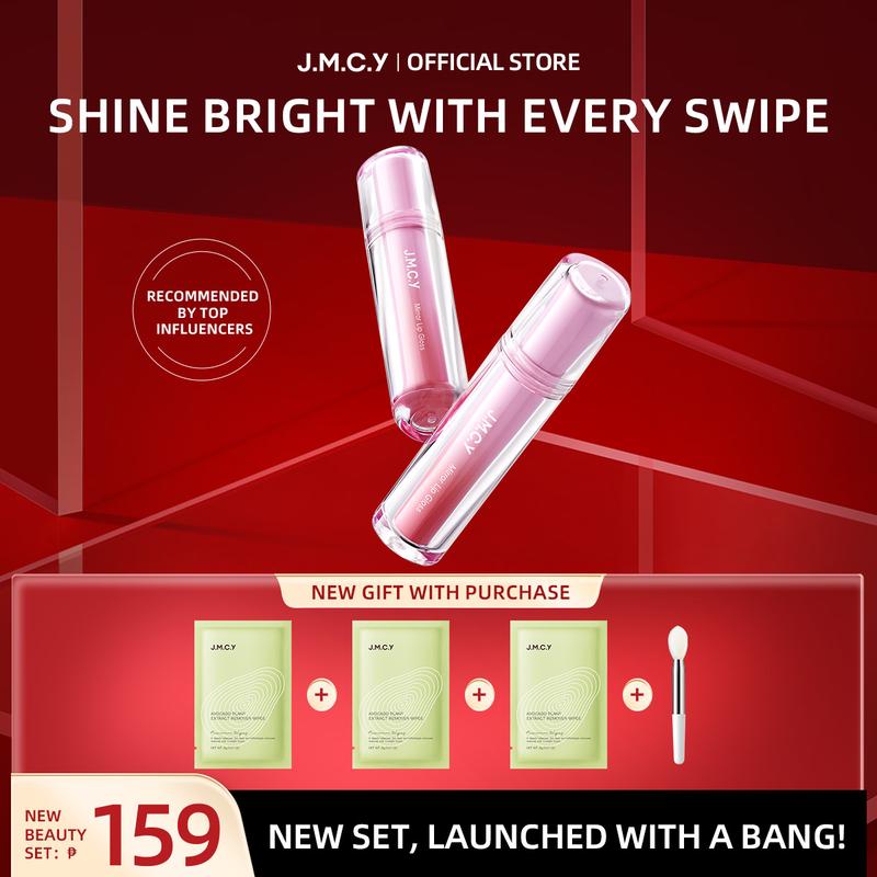 JMCY Mirror Lip Gloss Water Light Lip Gloss Glass Jelly Round Tube Lip ...