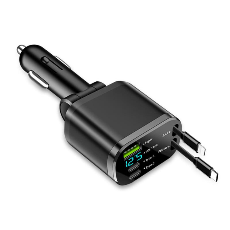 5 in 1 Car Charger, 66W High-power Car Fast Charging with Dual-port & L ...