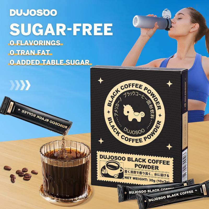 查看[DUJOSOO Black Coffee Sugar-Free Beverage 30g (3g x10 Sticks) Premium ...