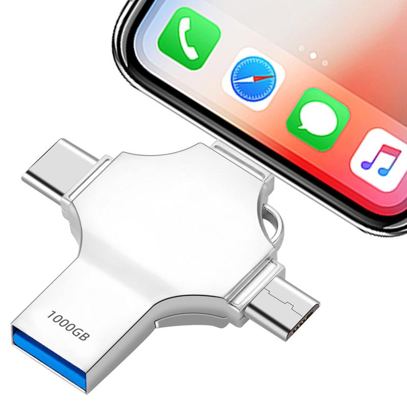 4 in 1 USB Flash Drive, High Speed USB 3.0 Memory Storage, OTG Flash ...