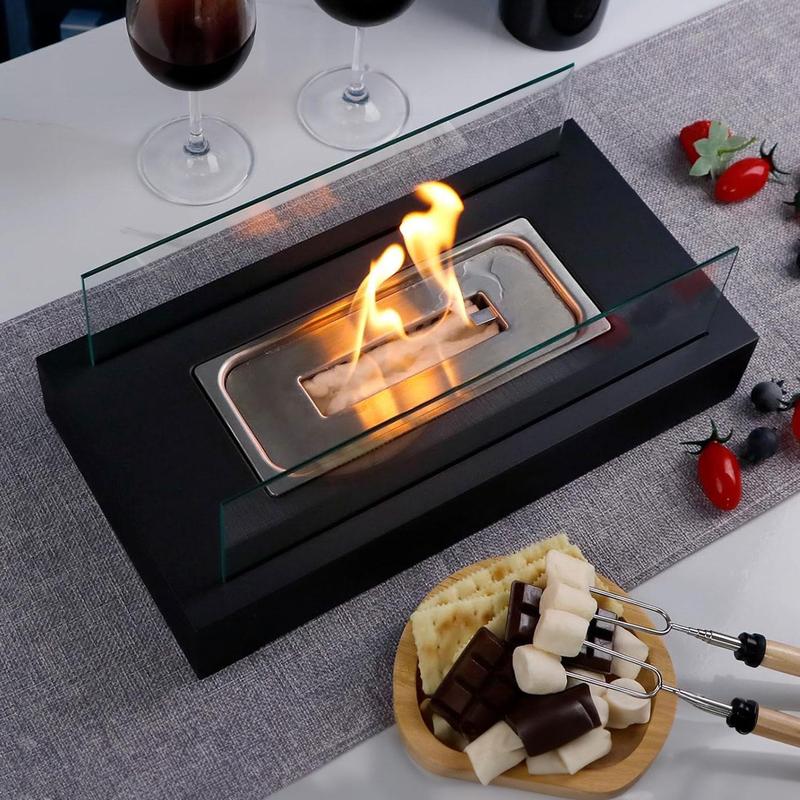 Table Top Fireplace, 1 Set Portable Table Top Fire Pit, Indoor Tabletop ...