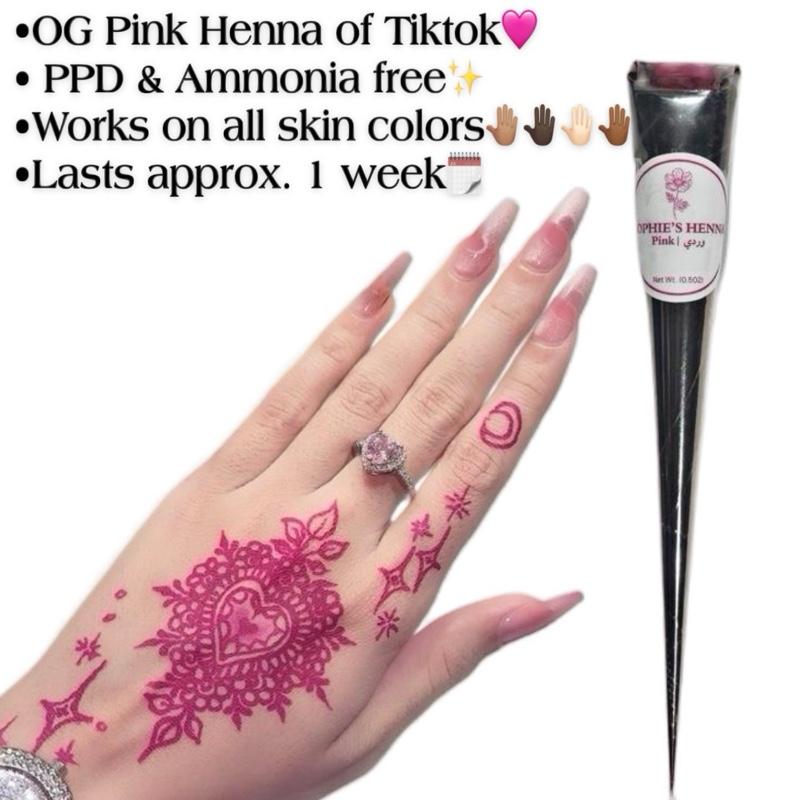 Sophie’s Henna Black/Red/Pink Henna cone - PPD and TikTok爆款商品分析 - GMV ...