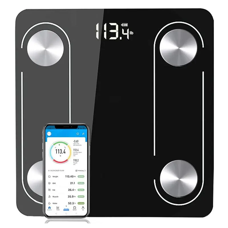 Smart Digital Scale, 1 Count Connect To Mobile Phone Body Weighing ...