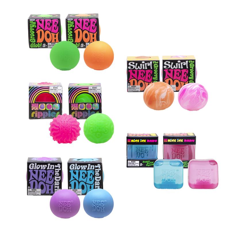 NeeDoh Teenie 10-Pack - 5 Styles of Teenie Squishies- Nice Ice Baby ...